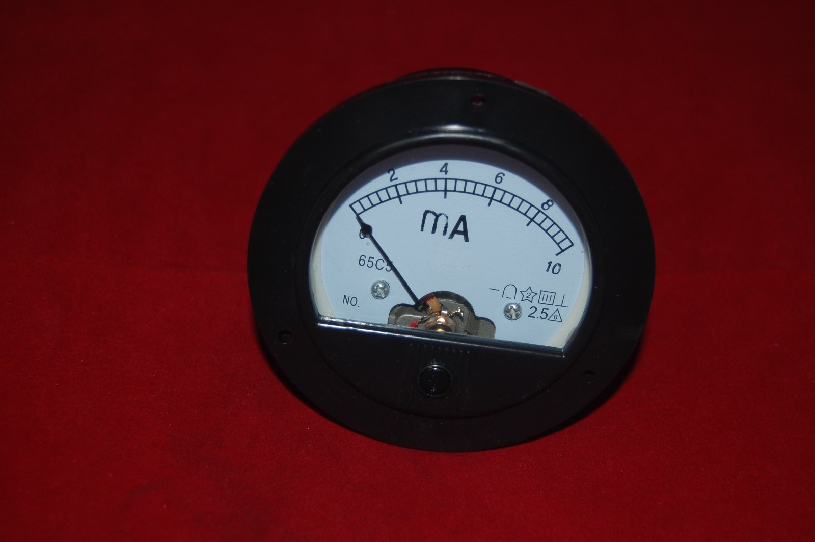 DC 0-10mA Round Analog Ammeter Panel AMP Current Meter Dia. 90mm Direct ...