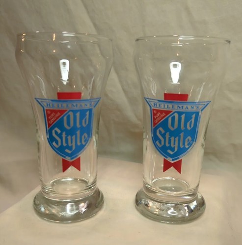 2 Vintage Old Style Beer Small Sham Style Beer Glass 5 1/4" Tall (great ...