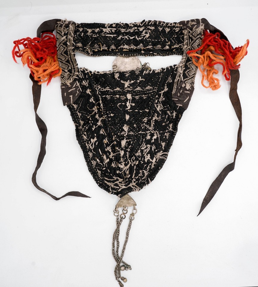 Vintage Middle Eastern Tribal Face Veil | Bedouin Coin & Silver Beaded ...