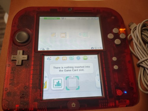 Nintendo 2DS Handheld Console Transparent Clear Red | eBay