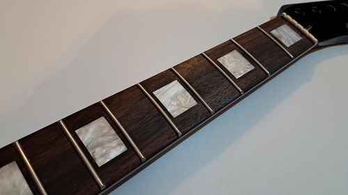 Excellent New 21 Fret Black tel Guitar Neck Pearl Block Inlays ideal ...