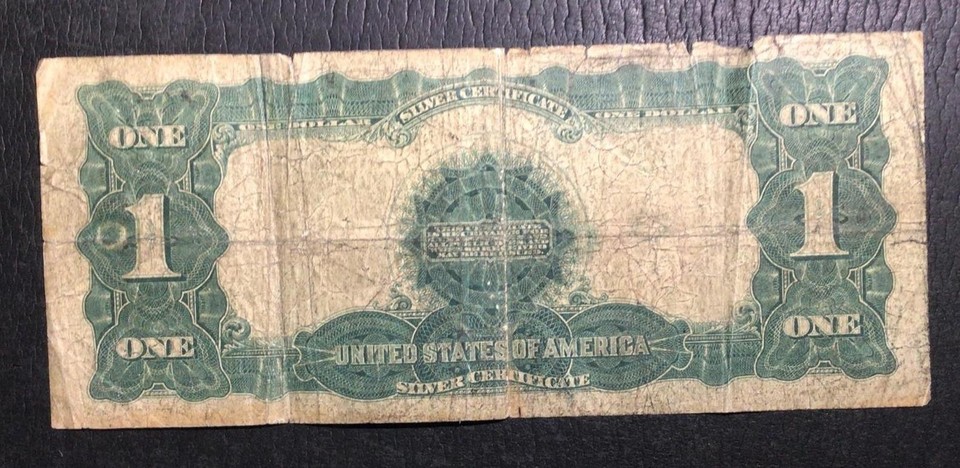 1899 $1 Blue "LARGE SIZE" SILVER Certificate X3673! Lower Grade! Paper ...