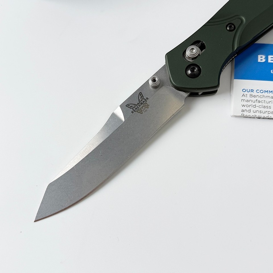 Benchmade Knives Osborne 940 CPM-S30V Steel Green Aluminum Handle ...