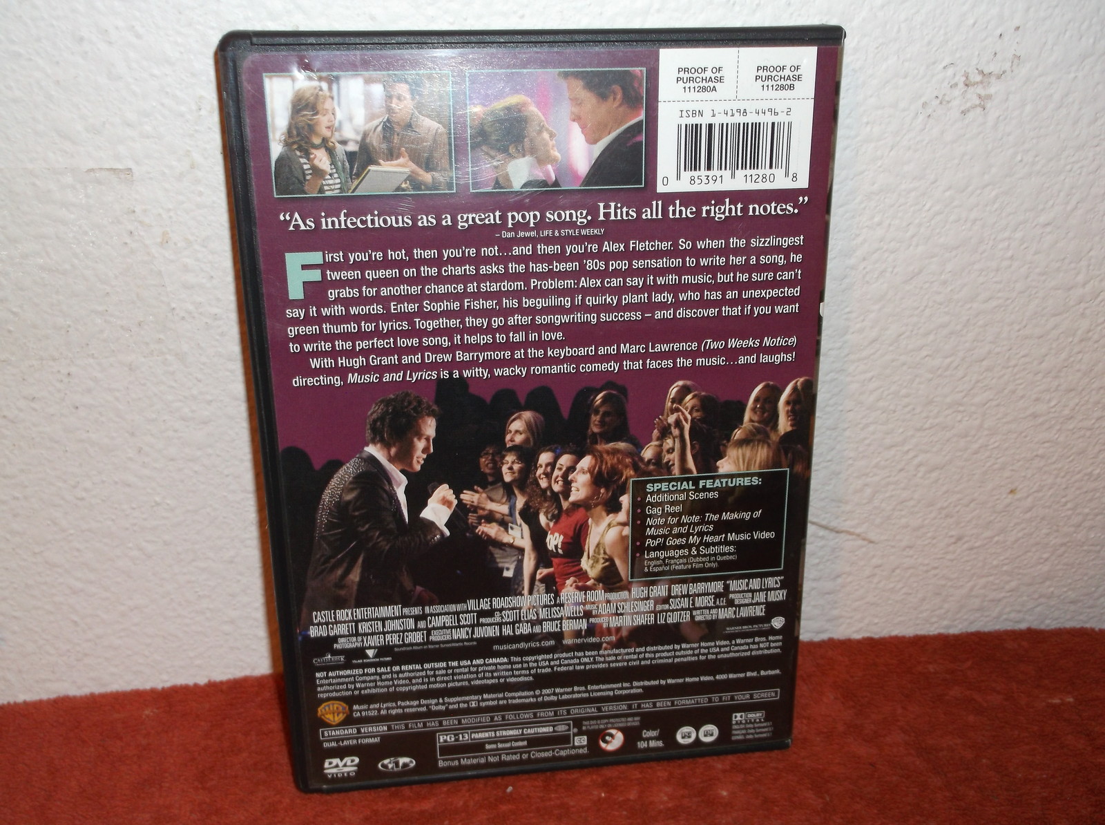 Music and Lyrics (DVD, 2007) 85391112808| eBay