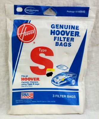 Genuine Hoover 3-Pack Vacuum Bags Type S - 4010064S - NEW | eBay