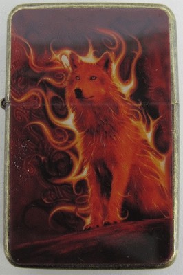 Wolf Flame Design Star Lighter In Gift Tin | eBay UK