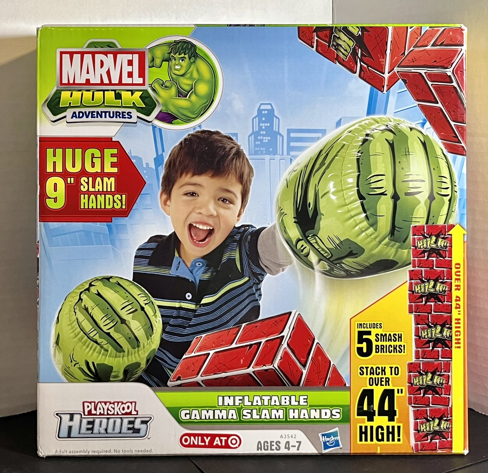 2012 Playskool Heroes Marvel Avengers Hulk Inflatable Gamma Slam Hands Target Ex | eBay