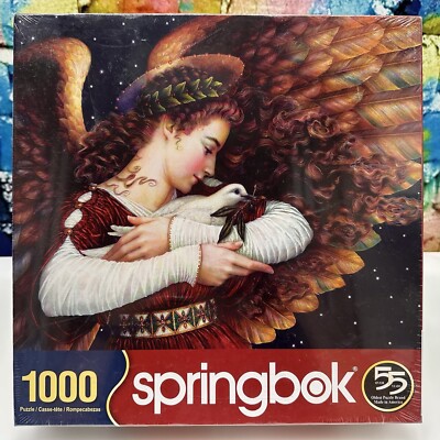 NEW Springbok Angel & Dove 1000 Piece Jigsaw Puzzle Large 24 x 30 Olive ...