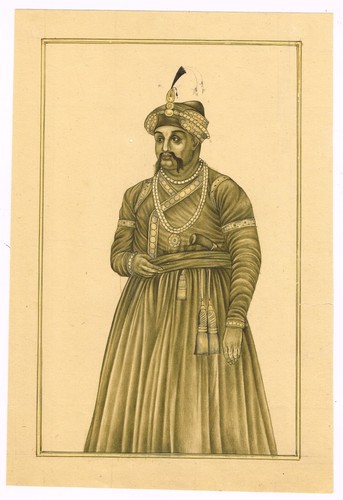 Indian Painting Of Nawab Asaf Ud Daula Portrait Old Painting 5x7.5 ...