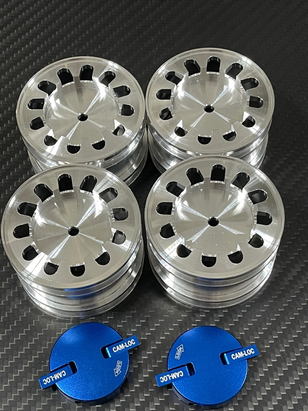 tamiya avante 2001 avante 2011 alloy wheels set silver and blue Cam ...