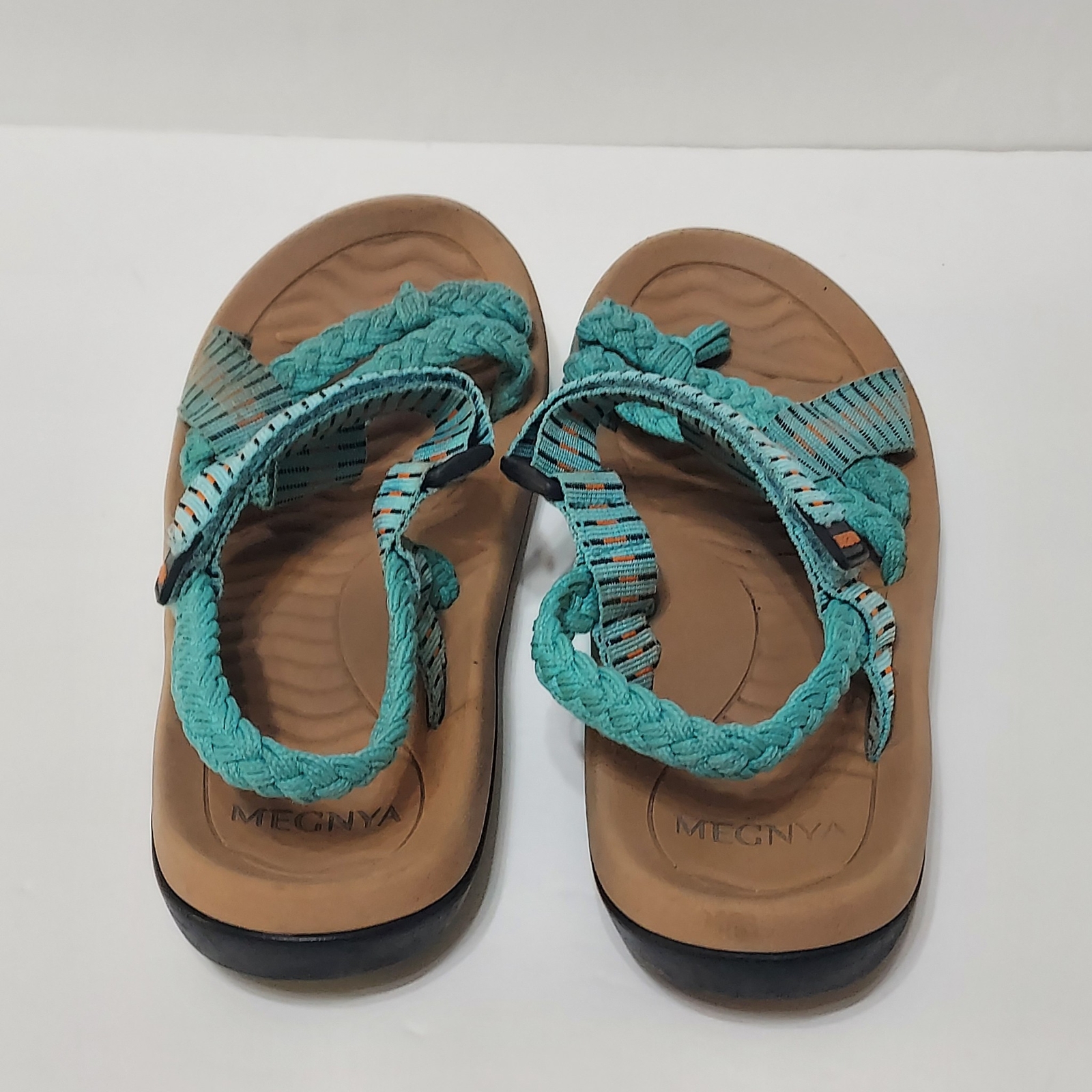 Megnya Braided Walking/ Hiking Sandals Turquoise Womens SZ 39/ 8 US | eBay