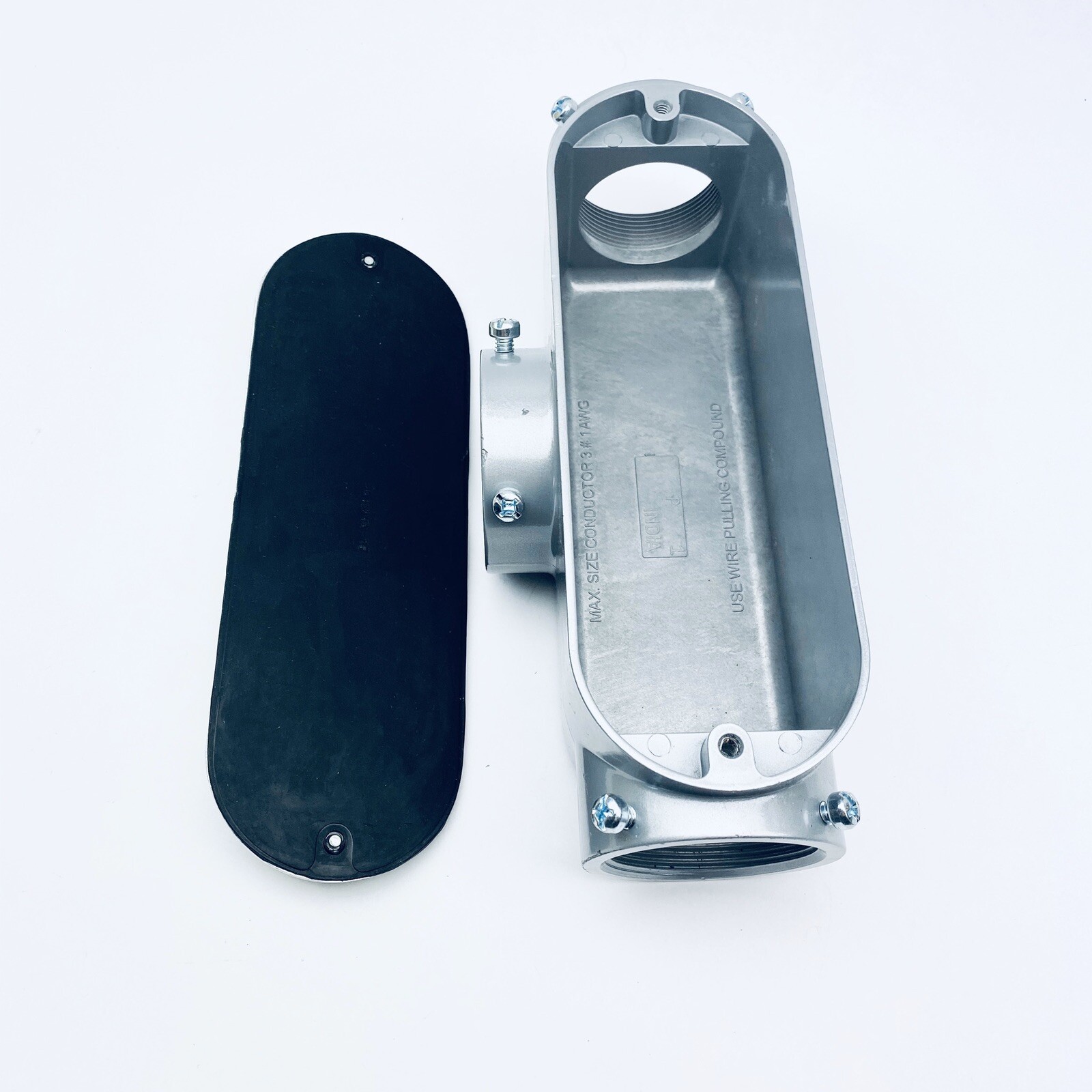 UL E491006 ALUMINUM RIGID THREADED CONDUIT BUDY 3 WAY OUTLET 2" WITH ...