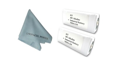 2 Loopacell 413 30V Alkaline Industrial Battery NEDA 210 with Loopacell ...
