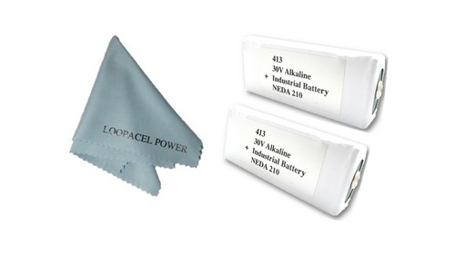 2 Loopacell 413 30V Alkaline Industrial Battery NEDA 210 with Loopacell ...