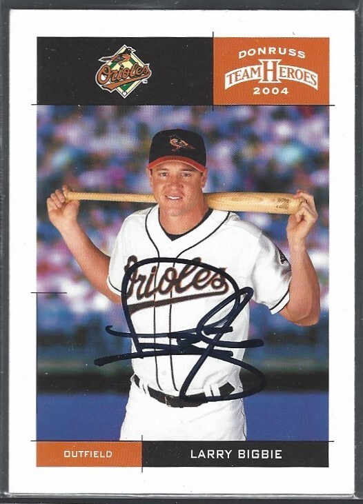 IP autograph signed 2004 Donruss Team Heroes Larry Bigbie #48 card | eBay