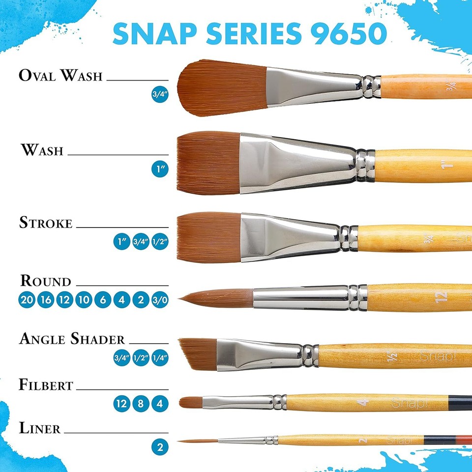 Princeton Snap White Synthetic Paint Brush Set Includes 4 Paint Brushes | eBay