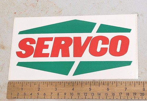 1990 SERVCO Gas Sticker or Decal 7.5" x 4" not Hess or Wilco Gasoline ...