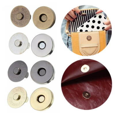 10pcs Bag Purse Clasps Magnetic Buttons Snaps Fasteners Handbag Craft ...