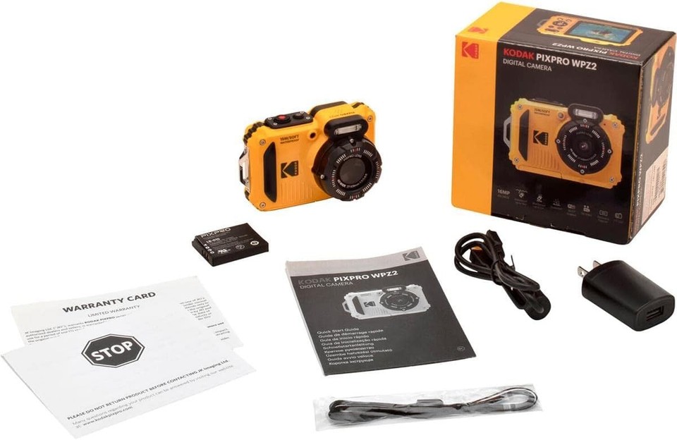 Kodak PIXPRO WPZ2 Rugged Camera 16MP 4x Zoom 2.7LCD FHD Wtprf 15m ...