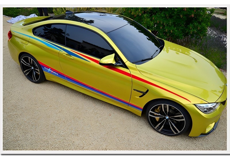 Tri-Color M Performance Sticker Side Stripe Decals For BMW 3 4 5 M3 M4 ...