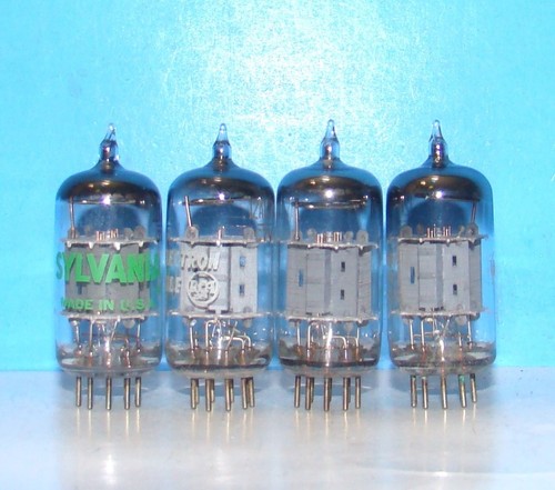 12AU7A Philco radio audio vintage vacuum tubes 4 valves tested 12AU7 ...
