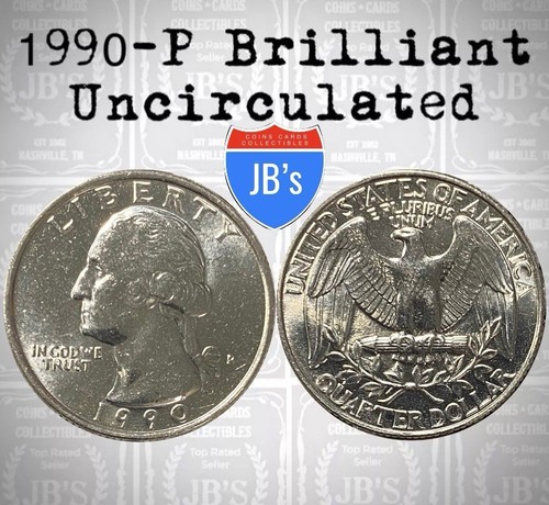 1990 (P) Washington Quarter BRILLIANT UNCIRCULATED *JB's Coins* | eBay