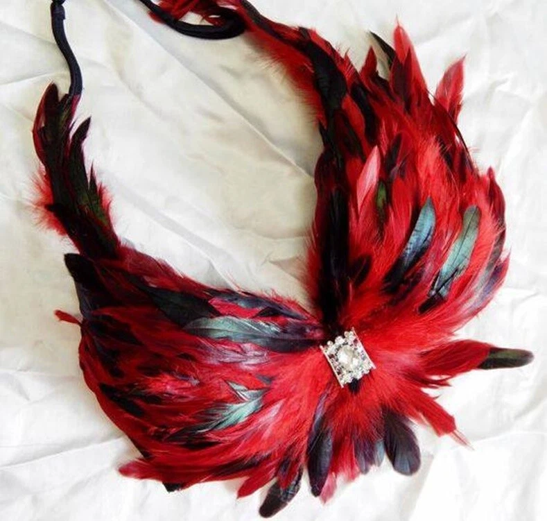 Red Feather Bra