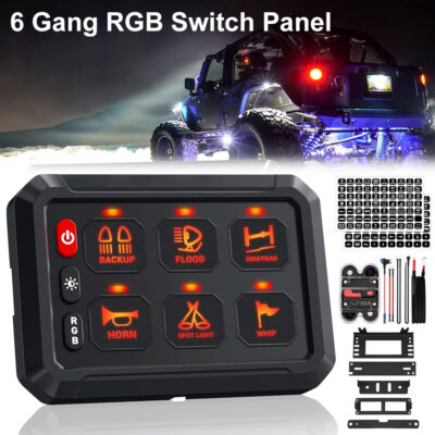 6 Gang Schalter Switch Panel LED Light Bar Control Electronic Relay ...