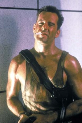 Bruce Willis as John McClane smoking cigarette looking tough Die Hard 8x10 photo | eBay