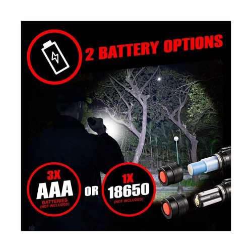 GearLight TAC LED Flashlight Pack - 2 Super Bright, Compact Tactical ...