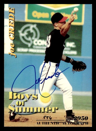 2001 Royal Rookies Throwbacks - Boys of Summer Autographs - #BOS3 Joe ...