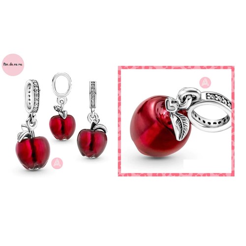 Pandora 100% Authentic 💯 Pandora Murano Glass Red Apple Dangle Charm | eBay