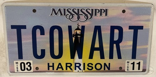 Vanity T COWART COWARD COW ART license plate Delma Tony Tom Theresa ...
