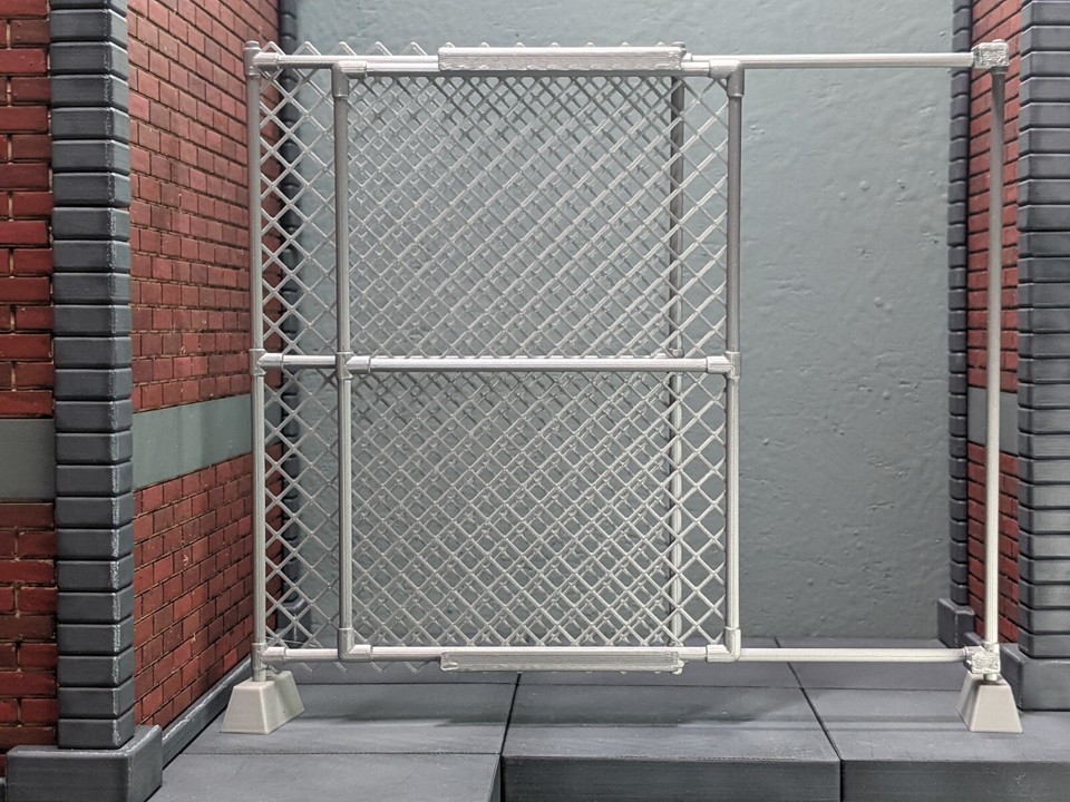 1/12 Scale Chain Link Fence/Gate- Display prop for 6" action figure ...