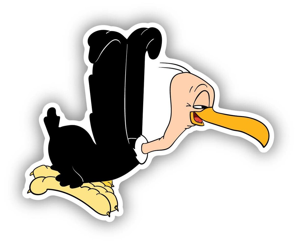 Beaky Buzzard Cartoon Sticker Decal laptop wall car phone Looney Tunes ...