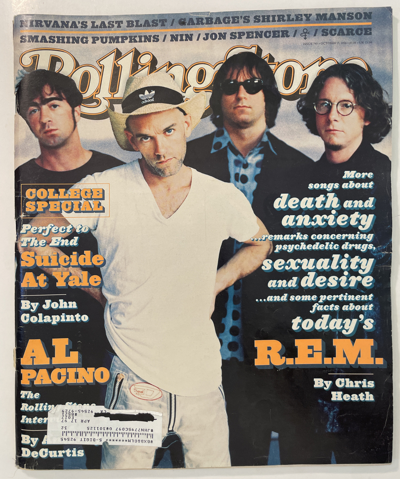 Rolling Stone Magazine Issue # 745 OS: 10-17-1996 Cover: REM | eBay
