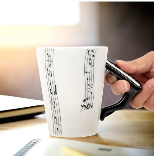 1PC 8OZ Porcelain Musical Instrument Cup Keyboard Piano Style Coffee ...