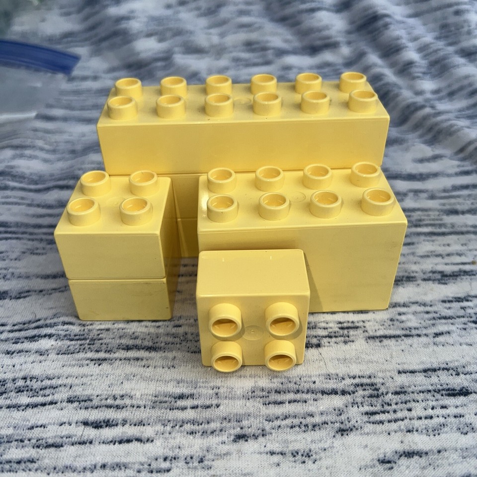 DUPLO BUILDING Bricks Lot CREAM BUTTER YELLOW Set of 7 | eBay