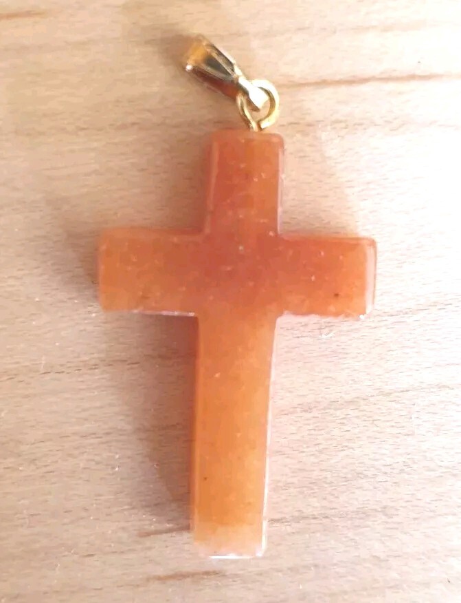 Edelstein-Anhänger Kreuz, Sarder Chalcedon fördert Vitalität und ...