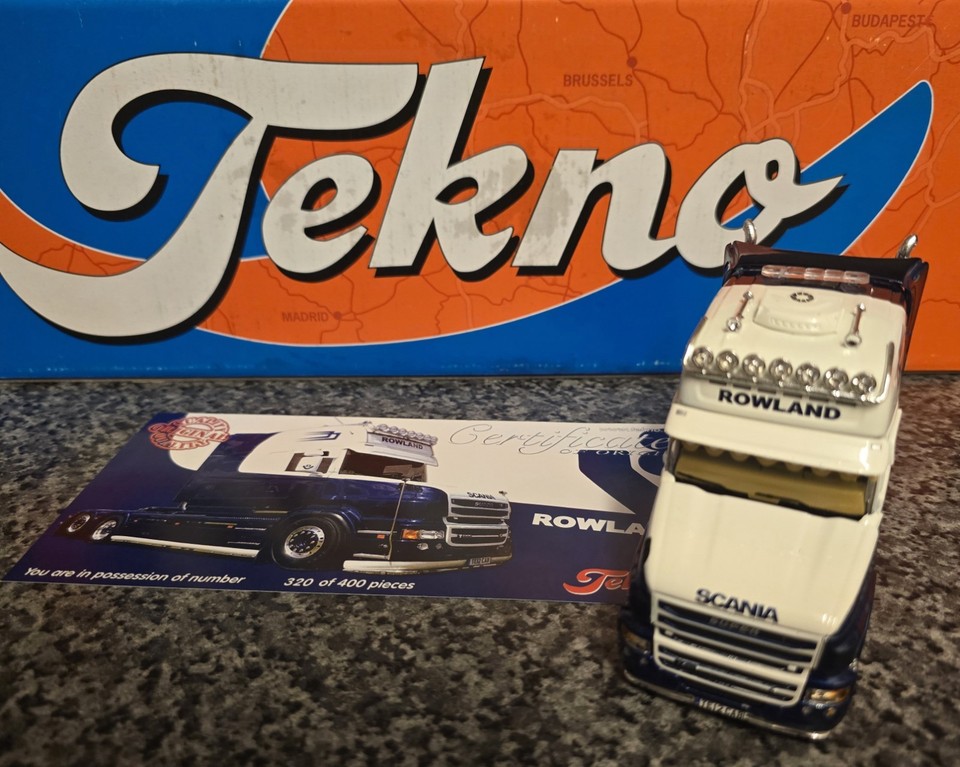 Tekno Scania 1:50 Rowlands Transport T Cab / Torpedo Longline, Rare ...