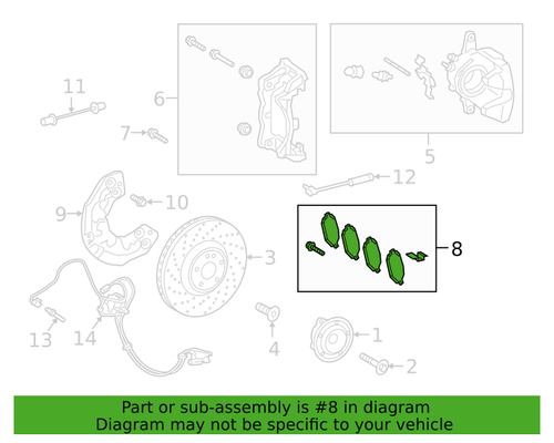 Genuine Mercedes Benz G550 2020-2021 Front Brake Pads OE 0004203905 | eBay