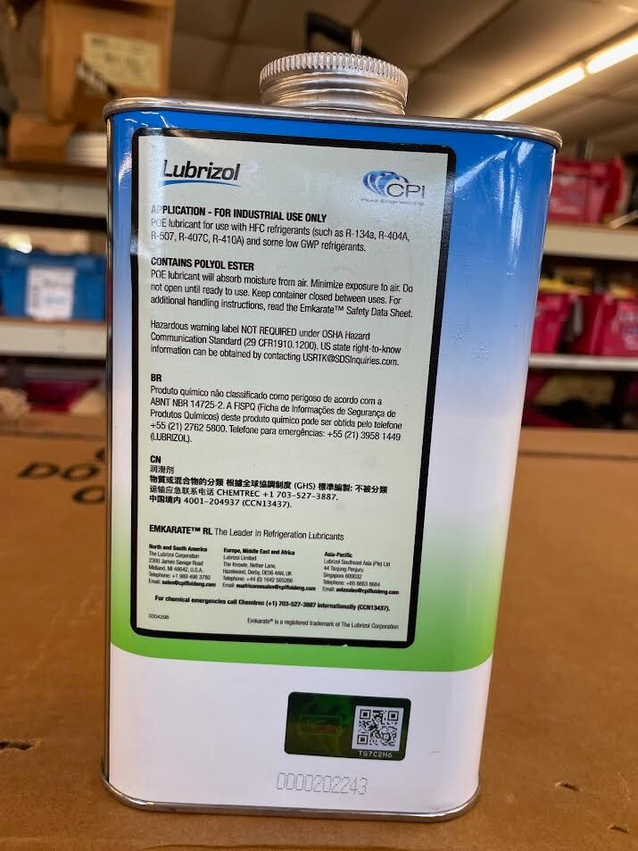 Nu Calgon 4314-64 Emkarate RL32-3MAF Refrigeration Oil 1 Qt | eBay