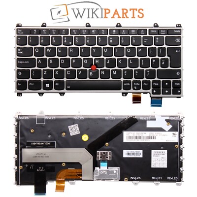 NEW KEYBOARD SILVER IBM THINKPAD BACKLIT YOGA 260 00PA206 20H35115 ...