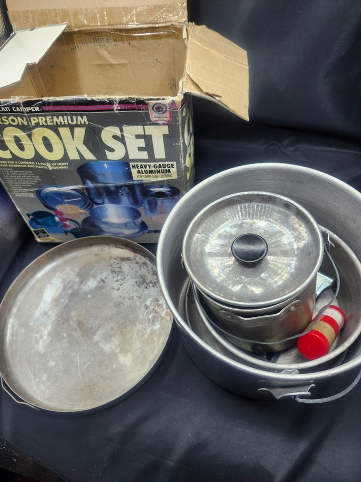 Vintage American Camper 4 Person Cooking Set for Camping or Outside ...