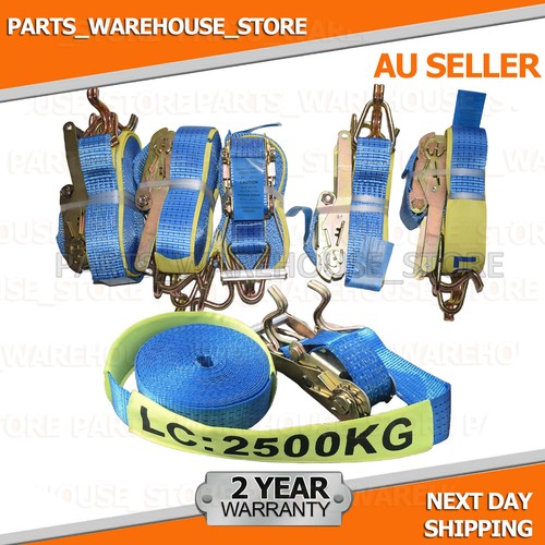 5PCS Heavy Duty Ratchet Tie Down Straps Polyester standards AS/NZS 4380 ...