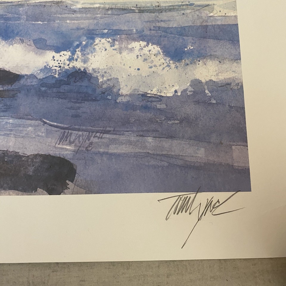 TOM LYNCH Watercolor Litho Signed Ocean Scene Northwest Coast | eBay