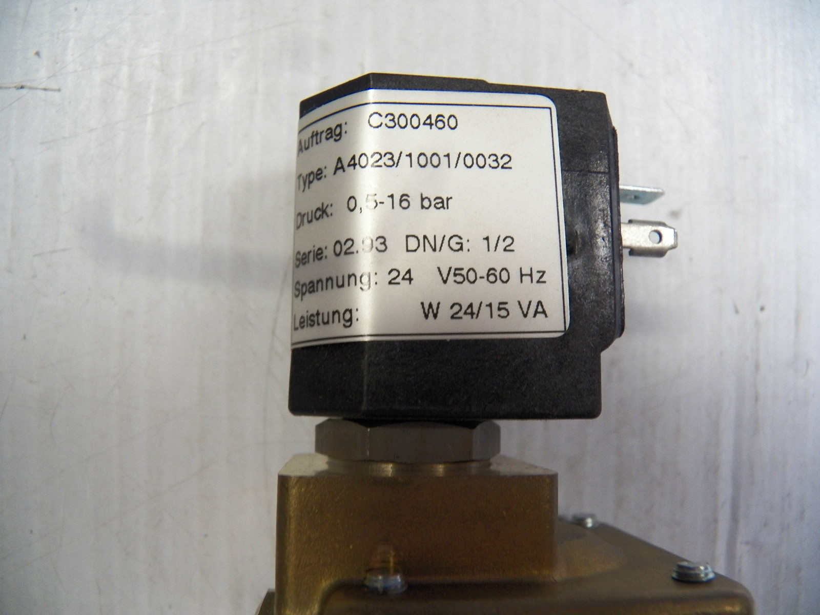 NEW NO NAME SOLENOID VALVE C300460 TYPE A4023/1001/0032 1/2" NPT 0,5-16 ...