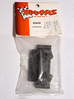 Original TRAXXAS RC Truck Car Part #2530 Black Front Bulkhead Stampede ...