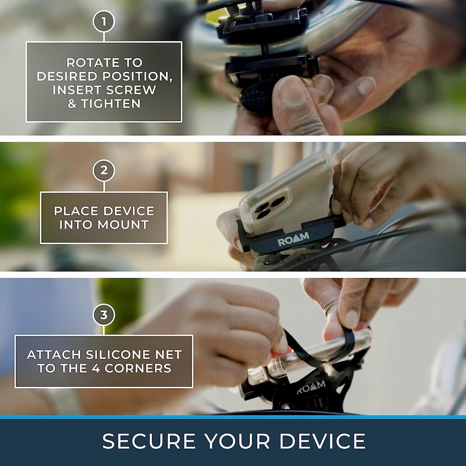 Roam Universal Bike Phone Mount for Motorcycle/Bike Handlebars ...