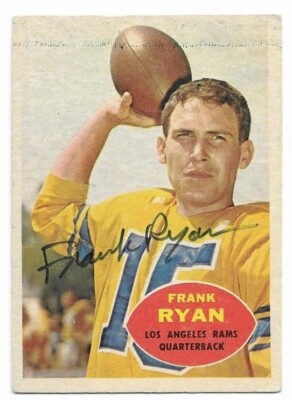 FRANK RYAN 1960 Topps Signed Autographed ROOKIE card #62 Los Angeles ...